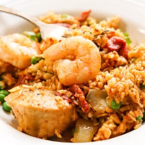 BEST Slow Cooker Paella Recipe - Bowl Me Over