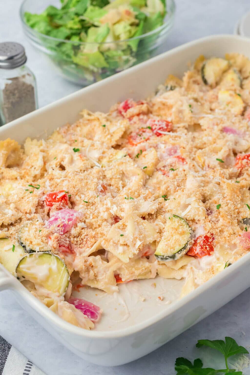 Creamy Vegetable Pasta Primavera Casserole Recipe - Bowl Me Over