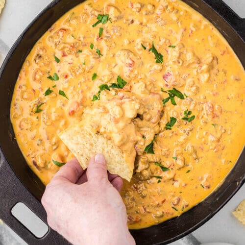 Easy Rotel Sausage Dip (Spicy Cheesy and Delicious) - Bowl Me Over