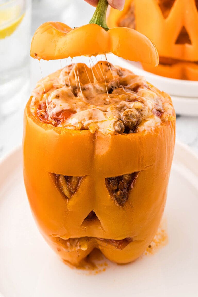 Halloween Stuffed Peppers - Bowl Me Over