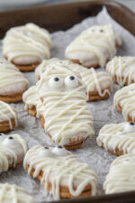 No Bake Halloween Nutter Butter Mummy Cookie Recipe - Bowl Me Over