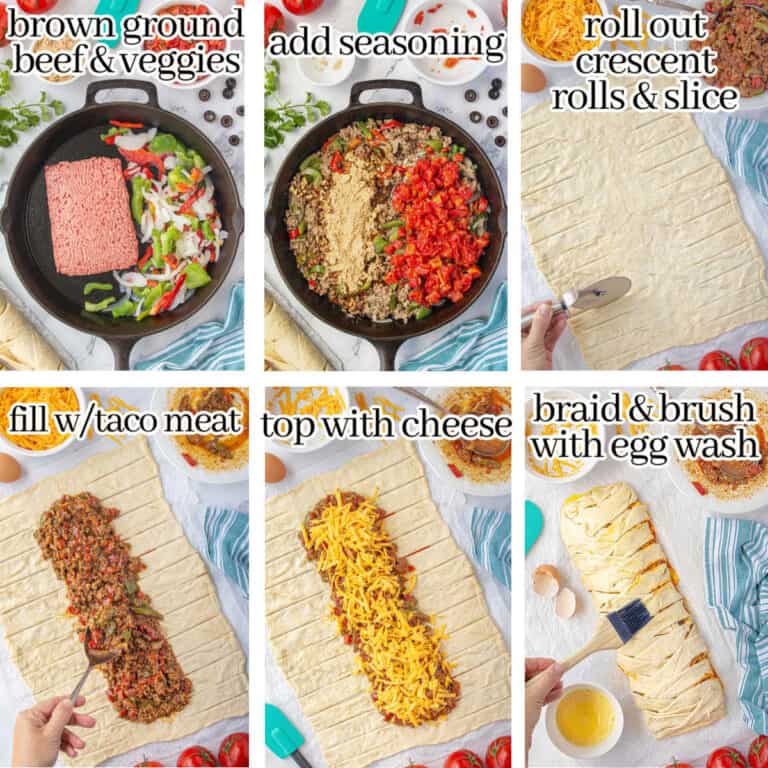 Easy Taco Braid Recipe - Bowl Me Over