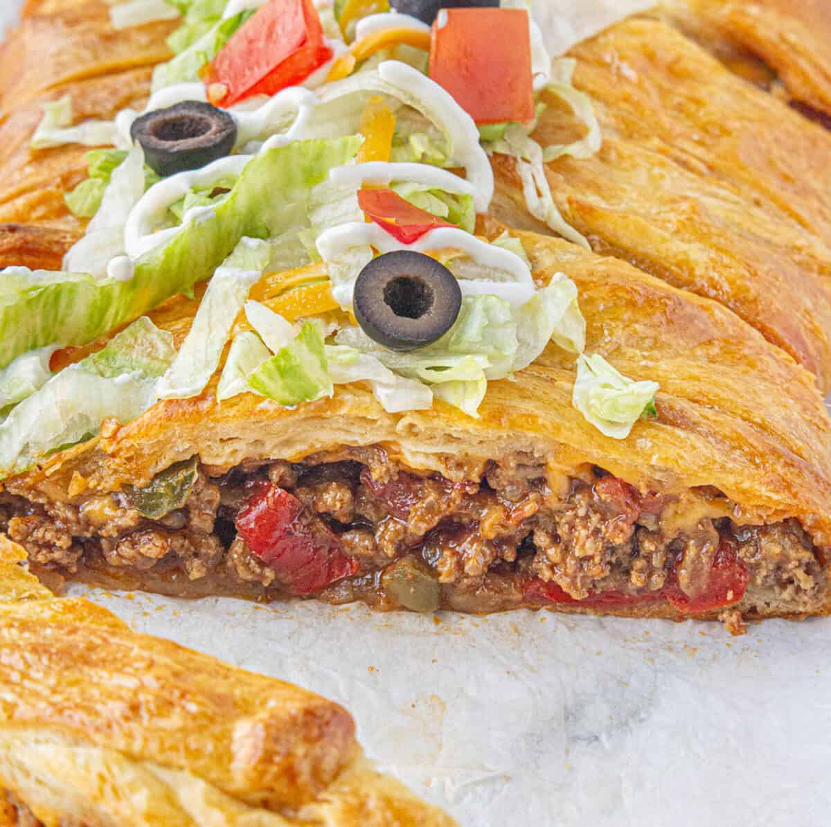 Easy Taco Braid Recipe - Bowl Me Over