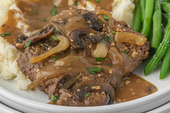 30 Minute Smothered Steak with Onion Gravy - Bowl Me Over