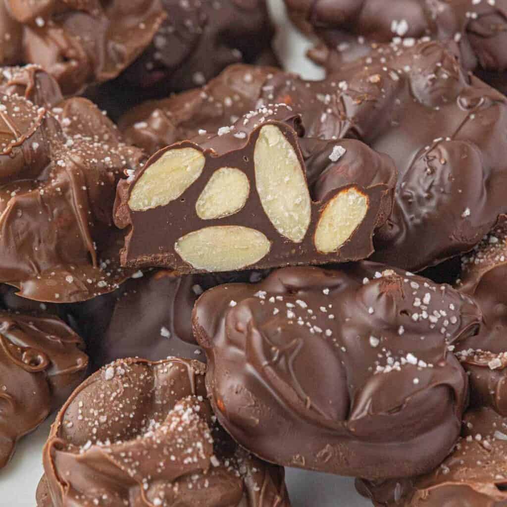 Chocolate Almond Clusters {See's Copycat Recipe} - Bowl Me Over