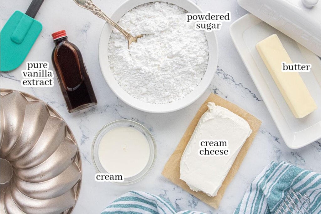 The Creamiest Bundt Cake Frosting Recipe - Bowl Me Over